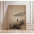 Japanese Samurai Misty Landscape Traditional Ink Wash Warrior Art ...