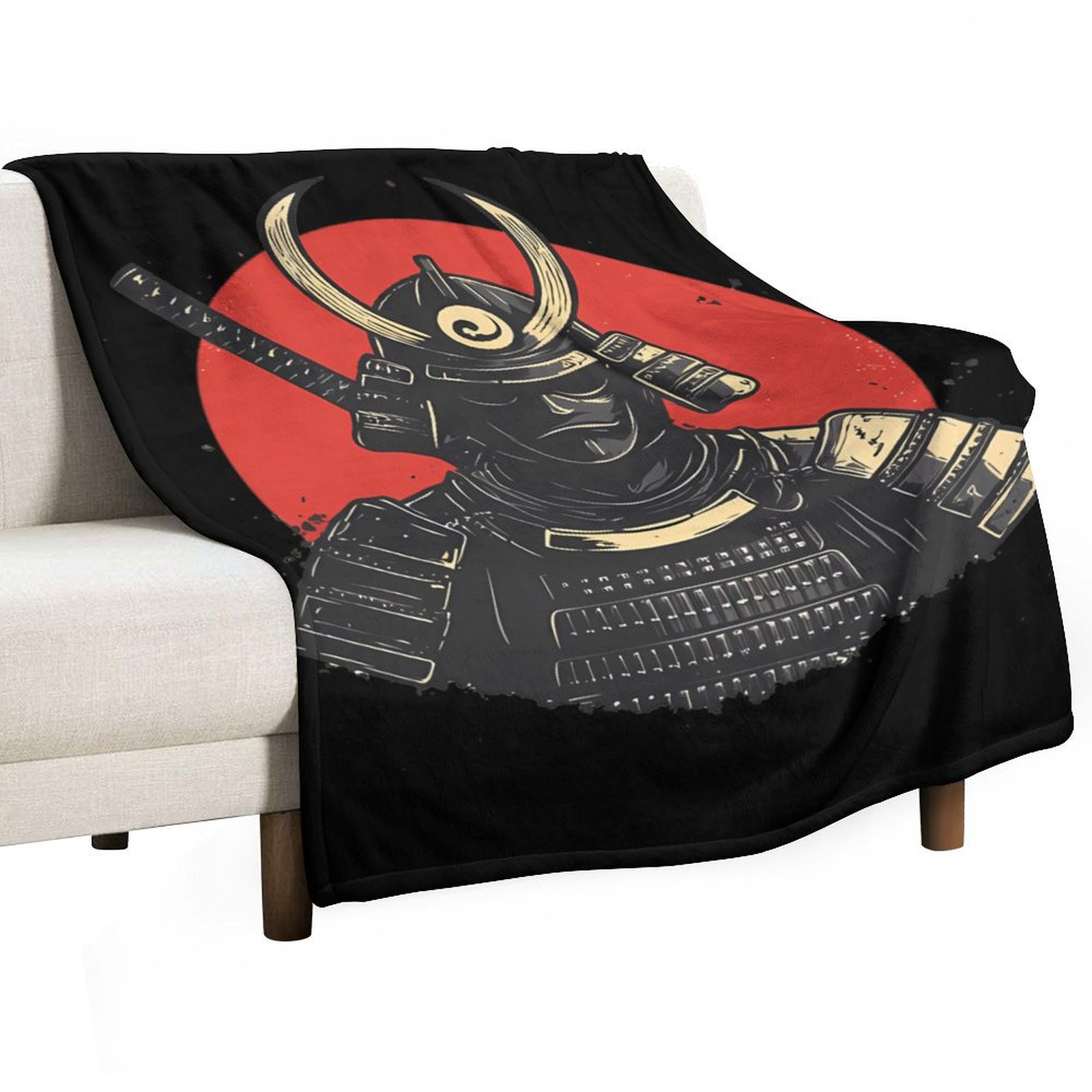 Japanese Samurai Super Soft Blanket Christmas Throw Blanket Flannel ...