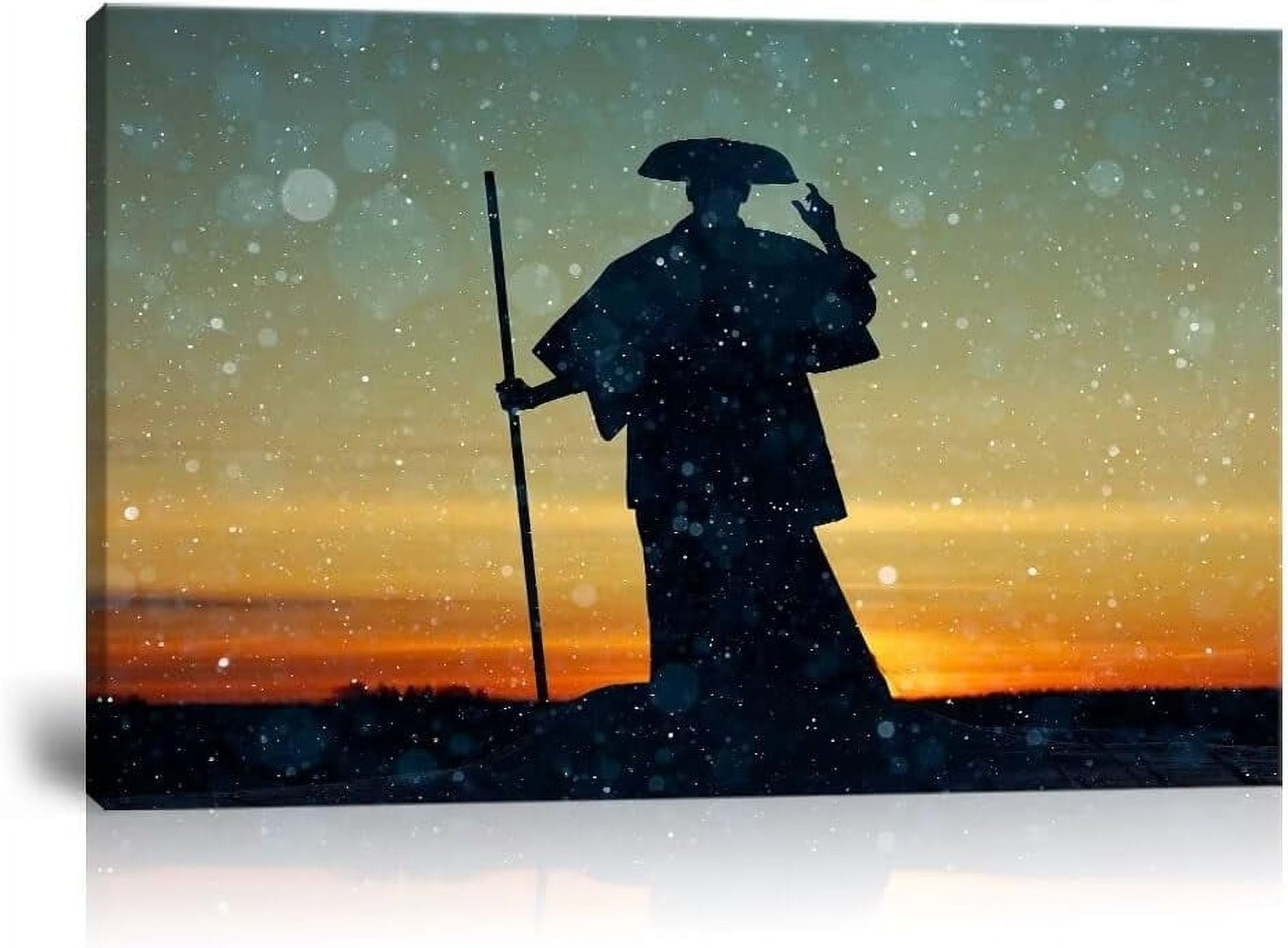 Japanese Samurai Wall Art Prints Armored Samurai Wall Decor Canvas ...