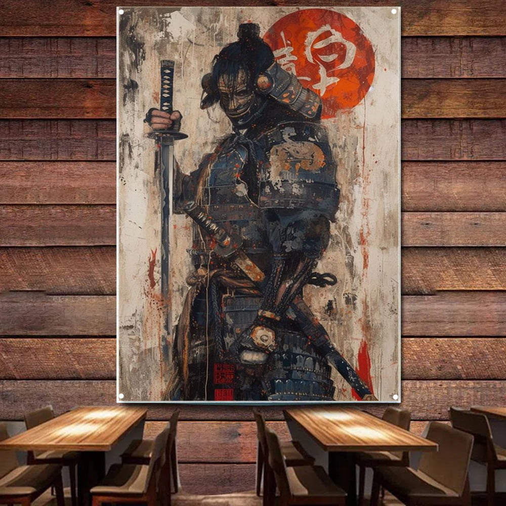 Japanese Samurai Warrior Wall Chart Posters and Prints Bushido Ukiyoe ...