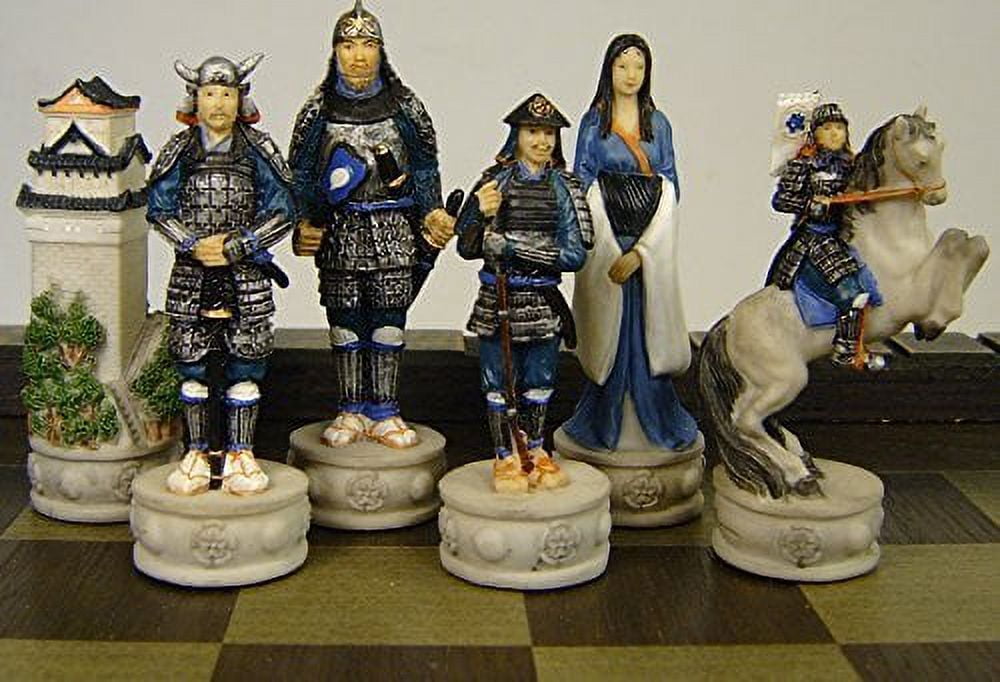 Japanese Samurai Warrior oriental Set of Chess men pieces - NO BOARD ...