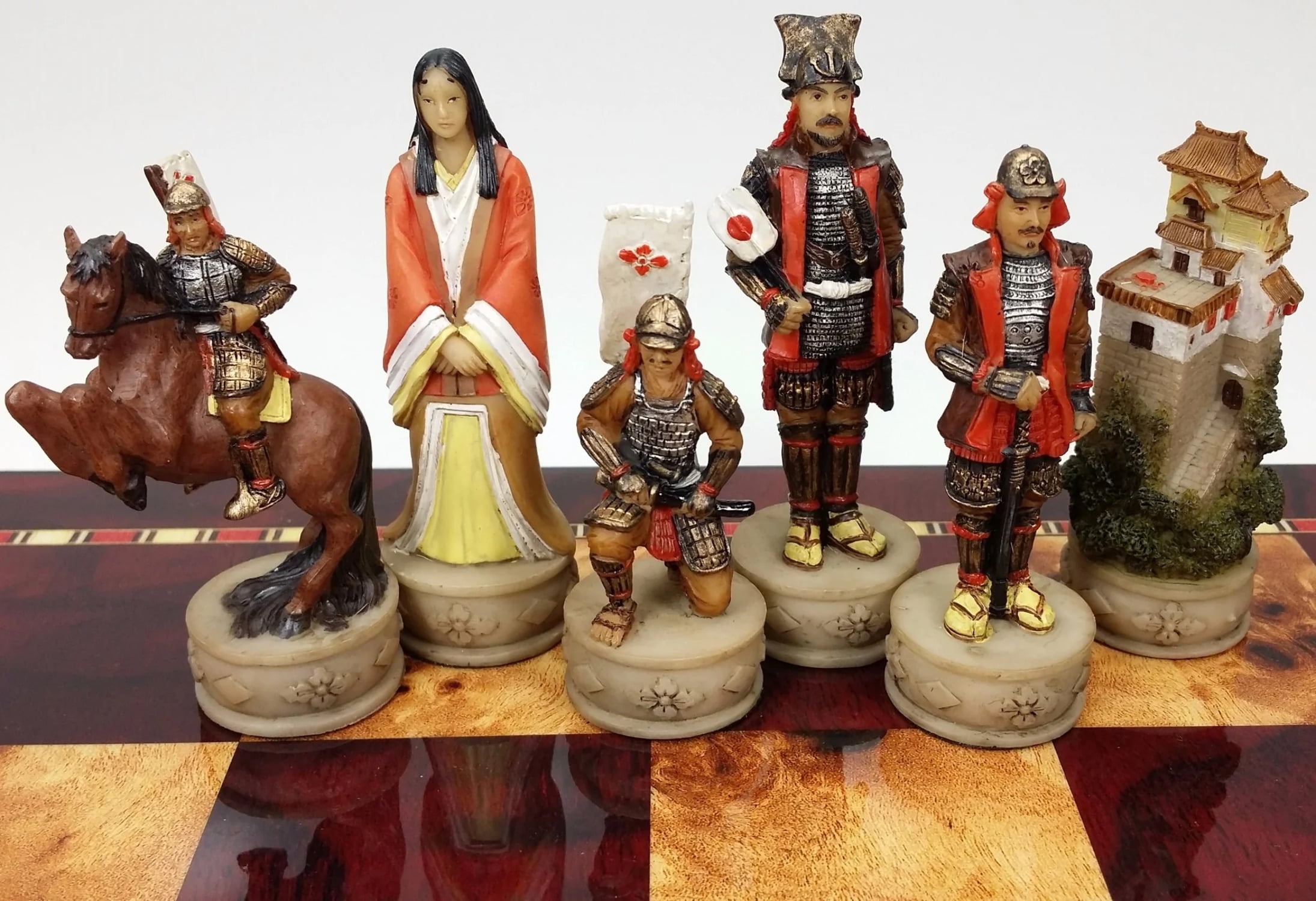 Japanese Samurai Warrior oriental Set of Chess men pieces - NO BOARD ...