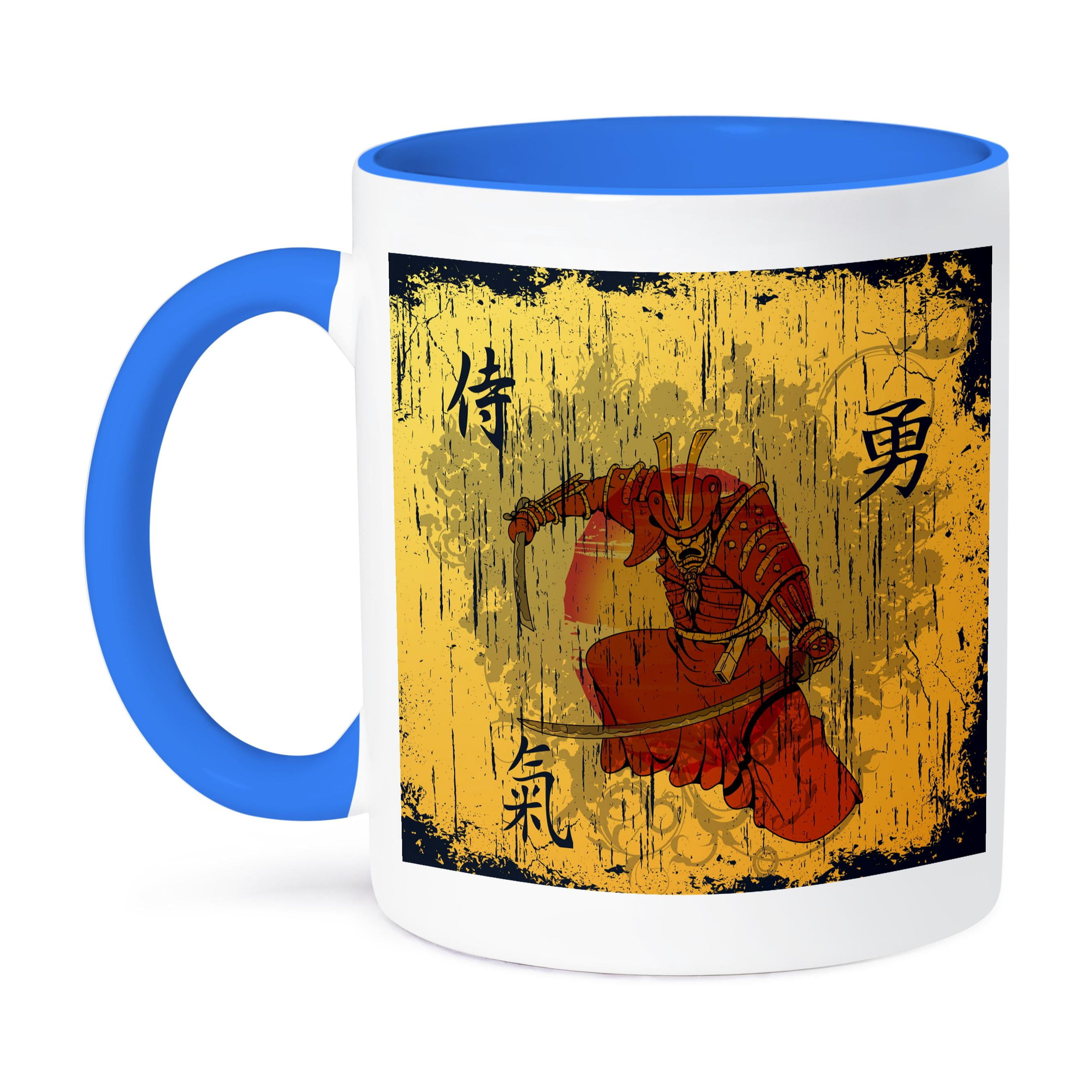 3dRose, Japanese Samurai With Swords Kanji Brave Energy Samurai Symbols ...