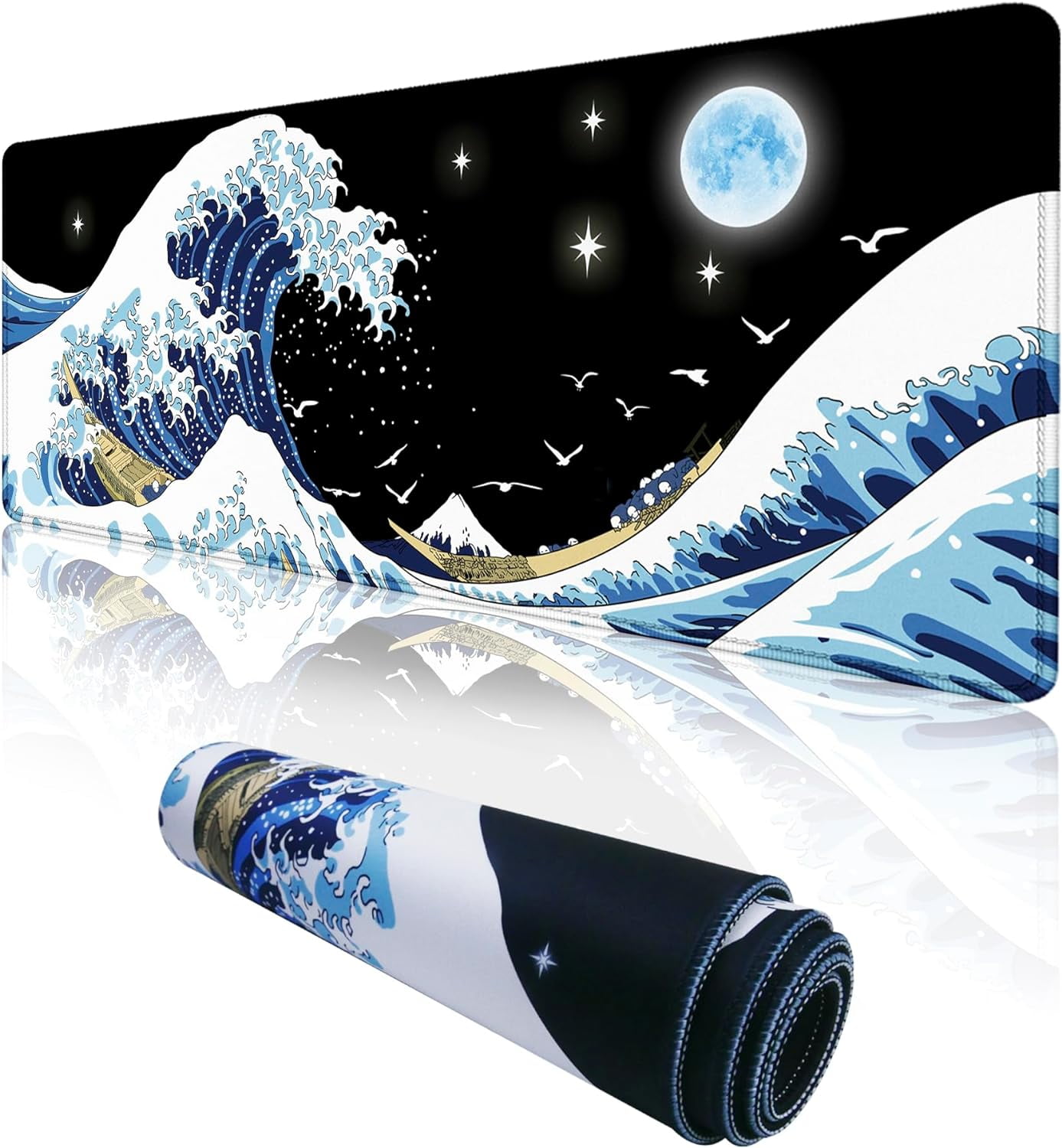 Japanese Sea Wave Gaming Mouse Pad Extended Large Mouse Pad XXL Big ...
