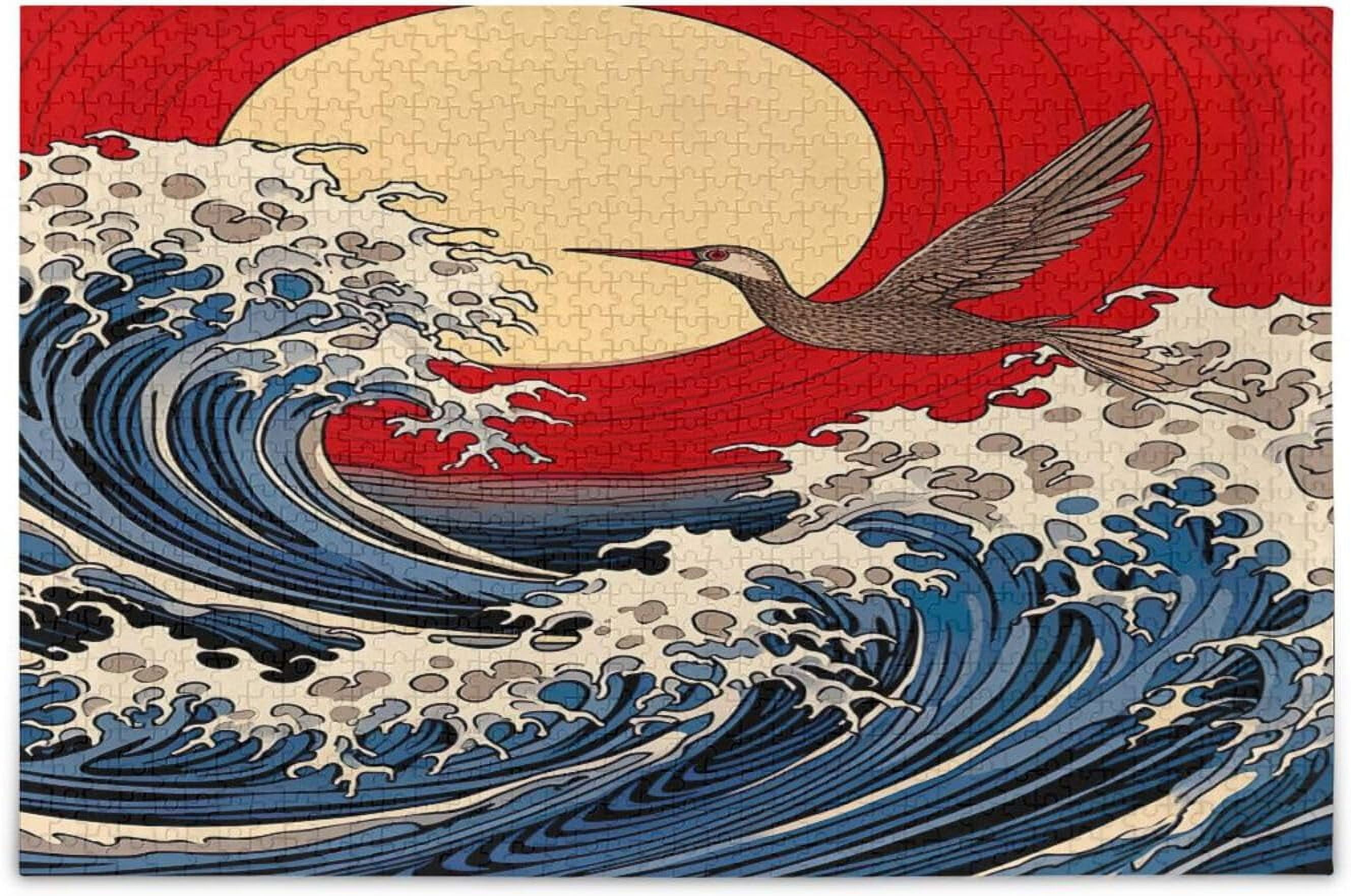 Japanese Sea Wave Jigsaw Puzzles 1000 PiecesPuzzles for Adults Family ...