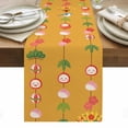 Japanese Series Cotton Linen Table Runner Cartoon Fans Birds Tumbler ...