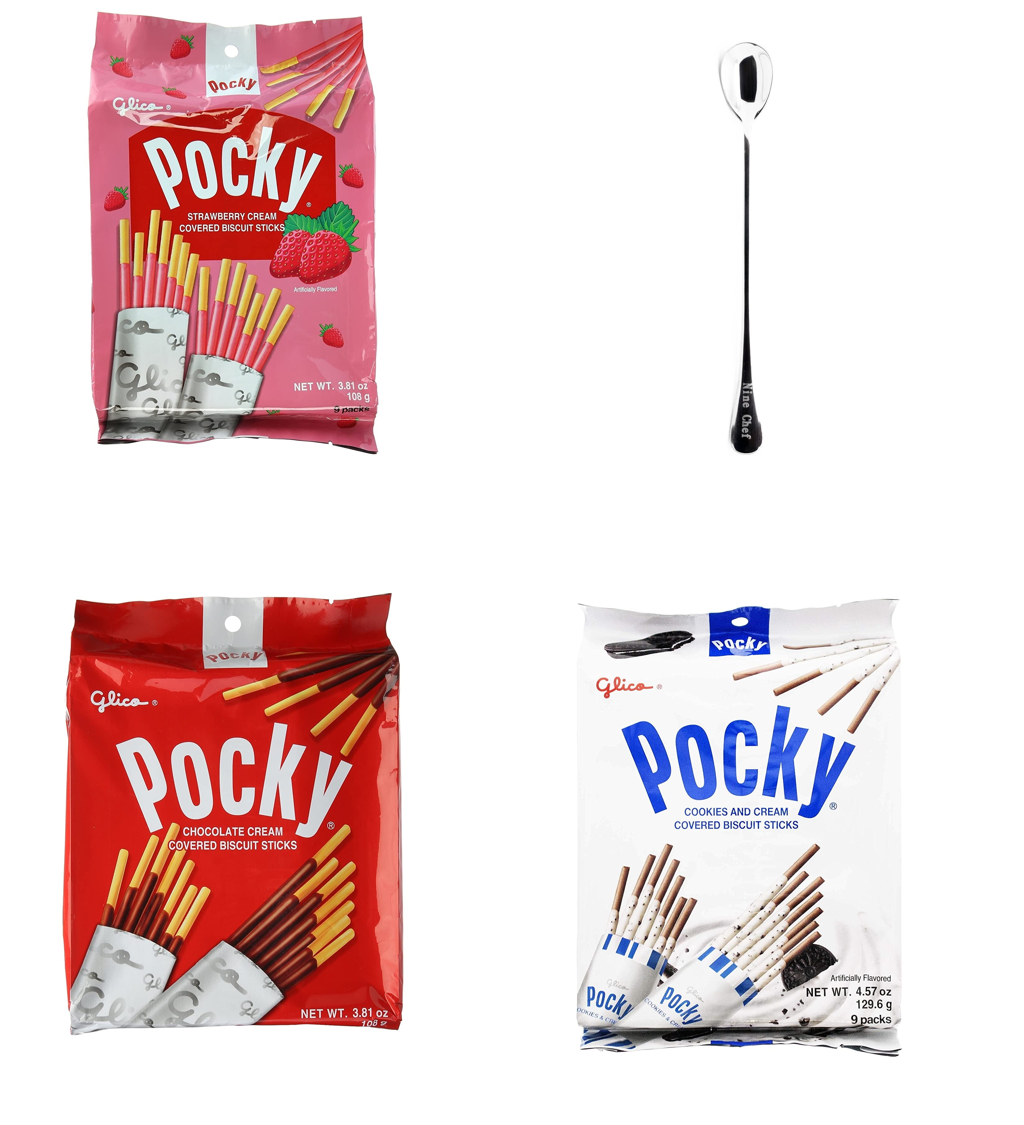 Japanese Snacks Glico Pocky Chocolate Biscuit Stick family 9 Packs ...