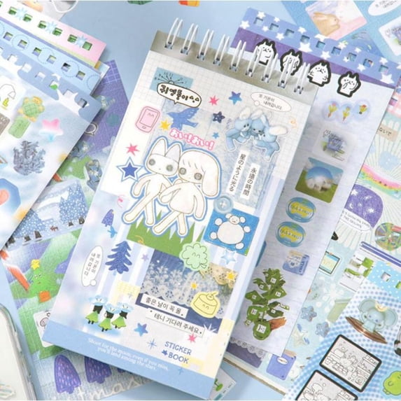 Japanese Sticker Book Aesthetic Stickers Scrapbooking Sticker Kawaii ...