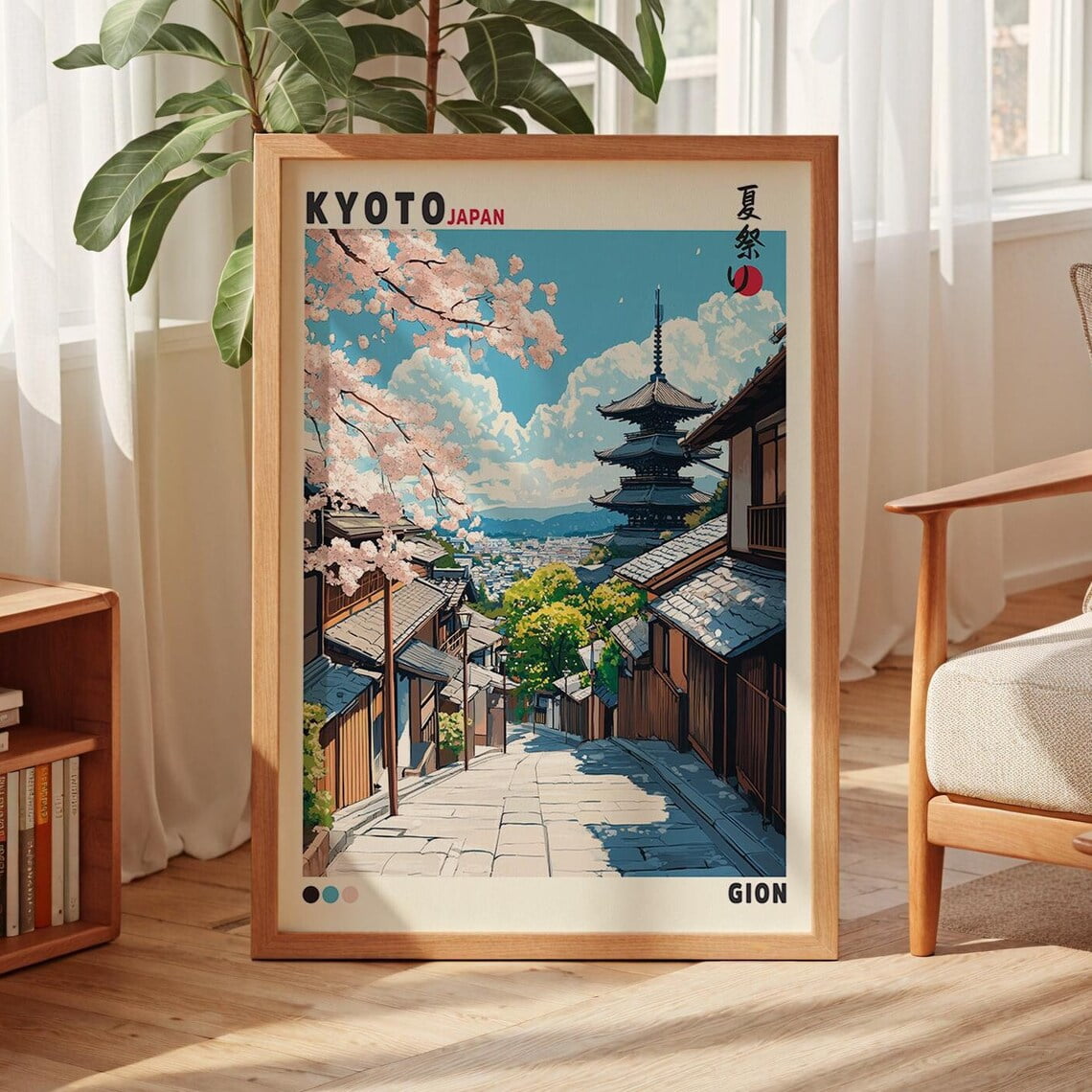 Japanese Street, Kyoto City, Temple Art, Japandi Wall Art, Japanese ...