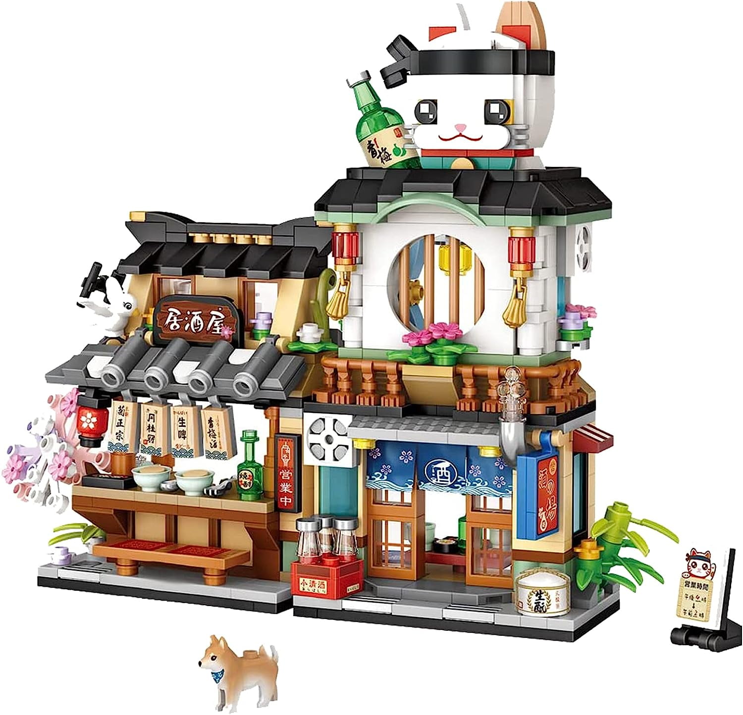 Japanese Street View Izakaya Shop Mini Building Blocks, MOC Creative ...