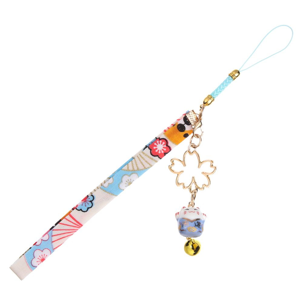 Japanese Style Accessories Lucky Cat Pendant Phone Strap Lanyard Hang ...