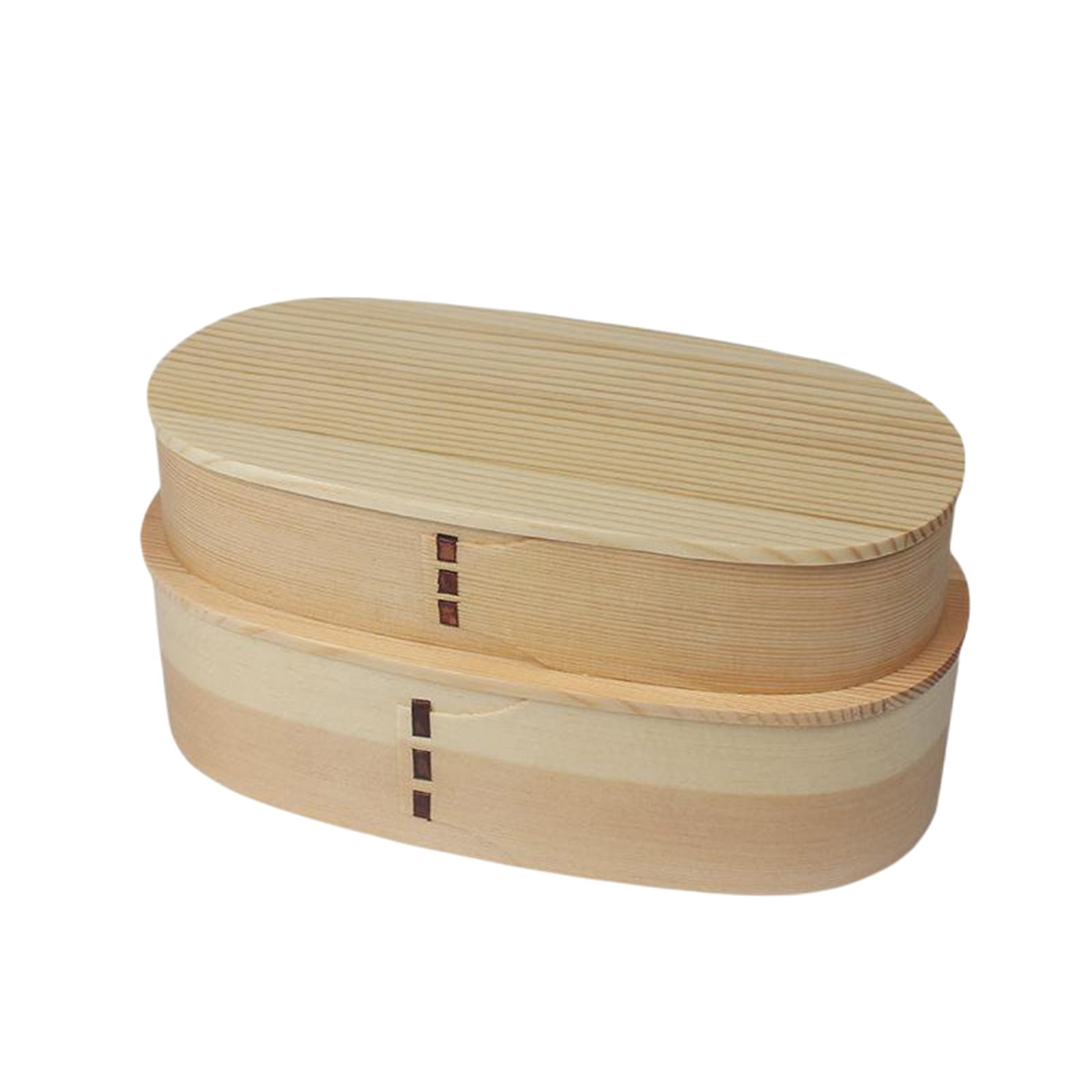 Japanese Style Bento Wooden Compartment Lunch With Double Layer ...