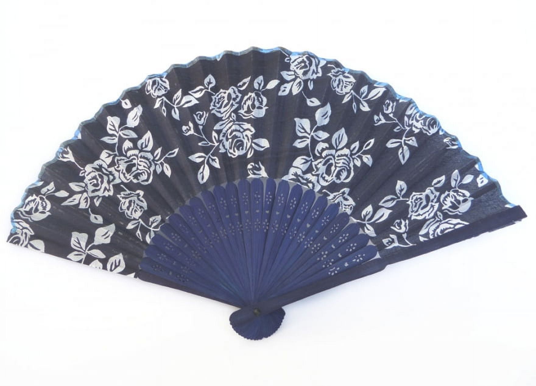Japanese Style Cloth Hand Fan - Walmart.com