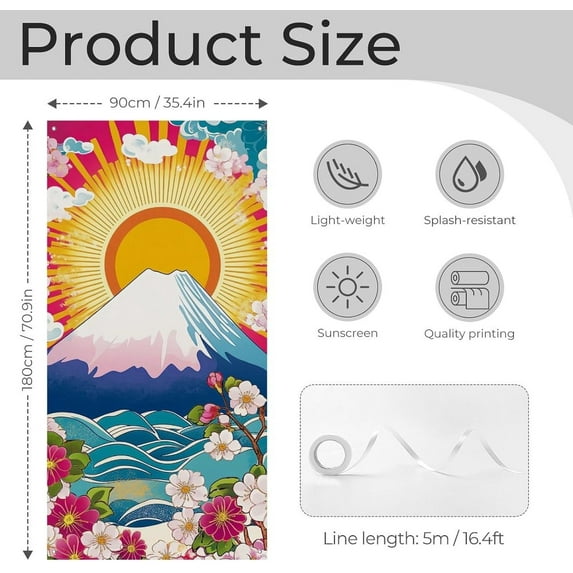 Japanese Style Door Curtain Wall Decorations Banner Hanging Backdrop ...