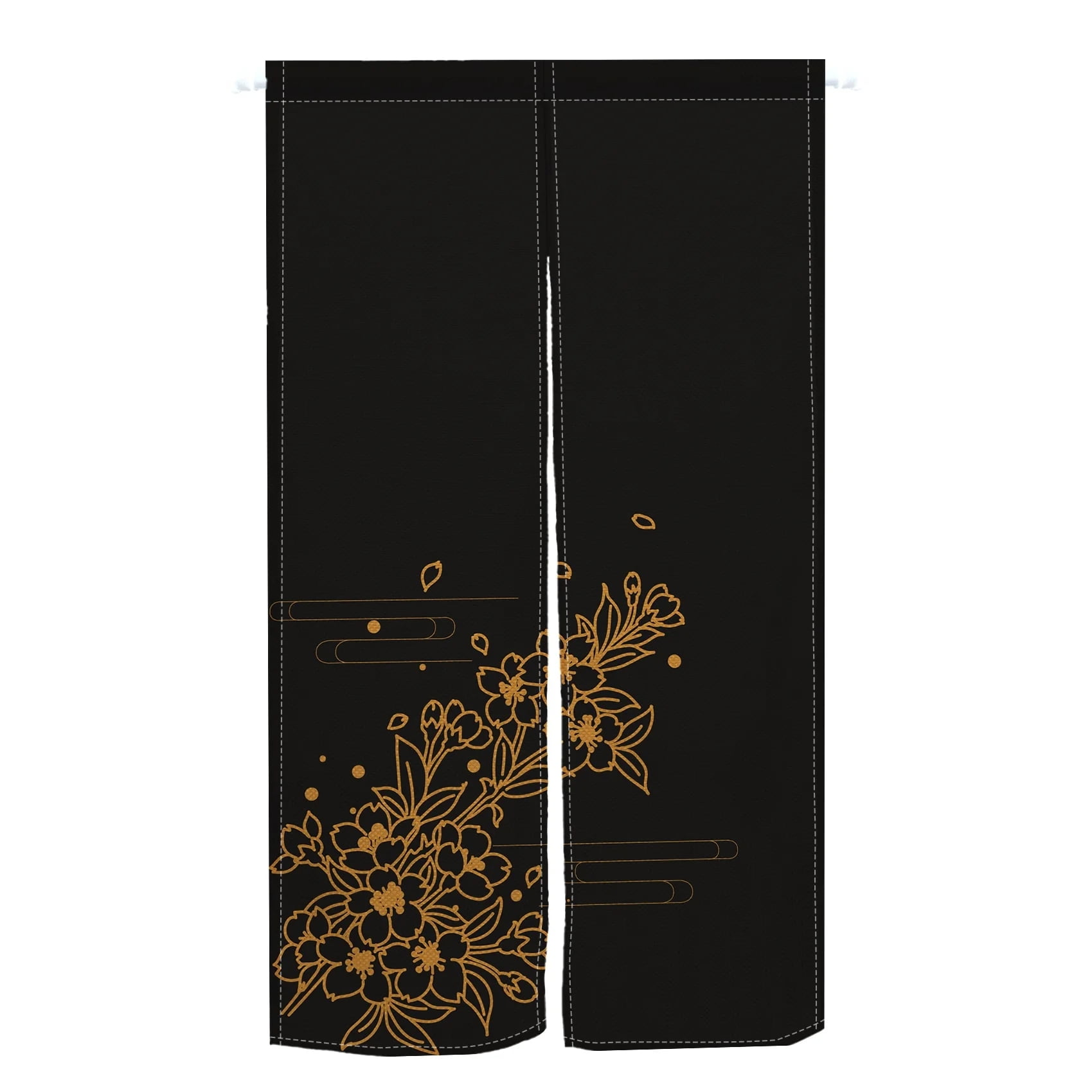 Japanese Style Door Curtains Golden Line Mountain Sun Modern Noren ...