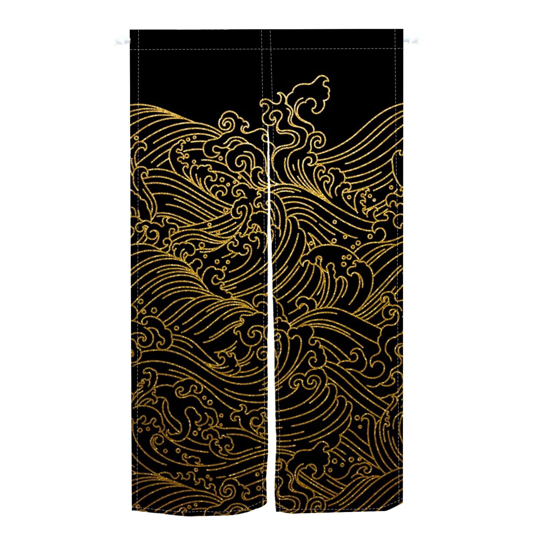 Japanese Style Door Curtains Golden Line Mountain Sun Modern Noren ...