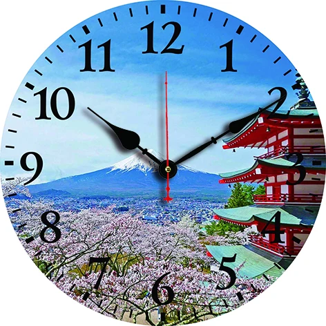Japanese Style Fuji Sakura Custom Large Clock Living Room Home Decor ...