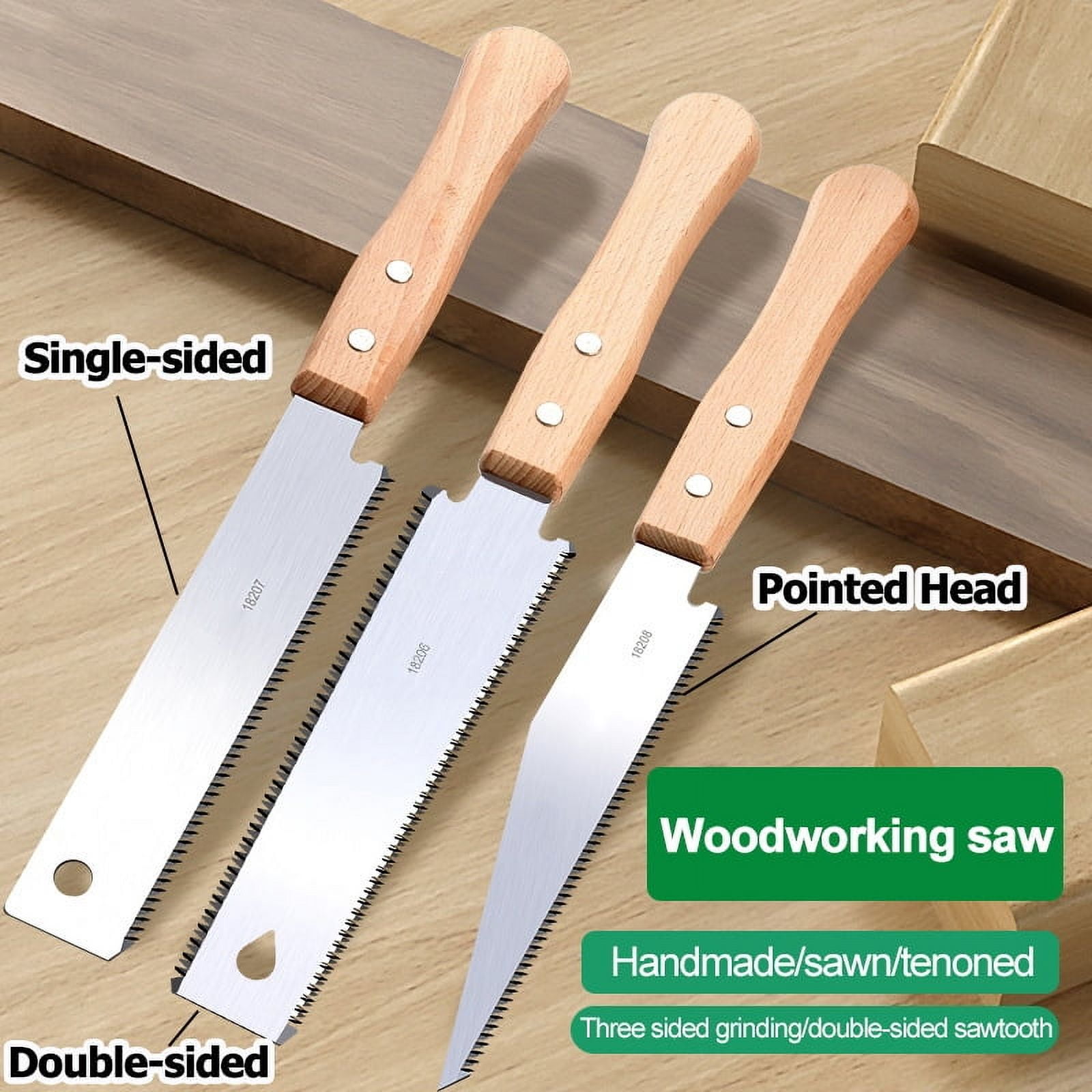 Japanese Style Hand Saw Single/Double Sided Fine Tooth Wood Saw SK5 ...