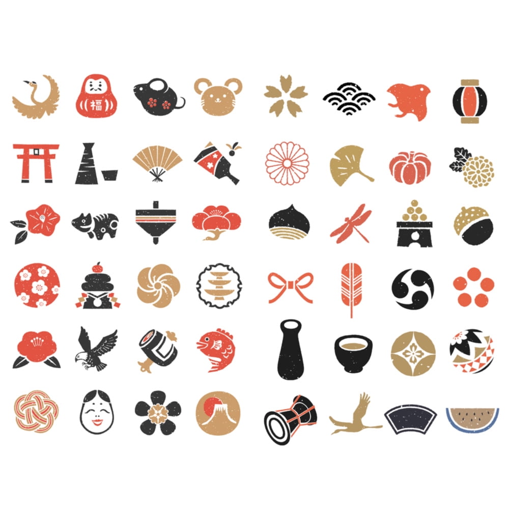 Japanese Style Items Logo Aesthetic Sticker Pre-cut Anti-UV Waterproof ...