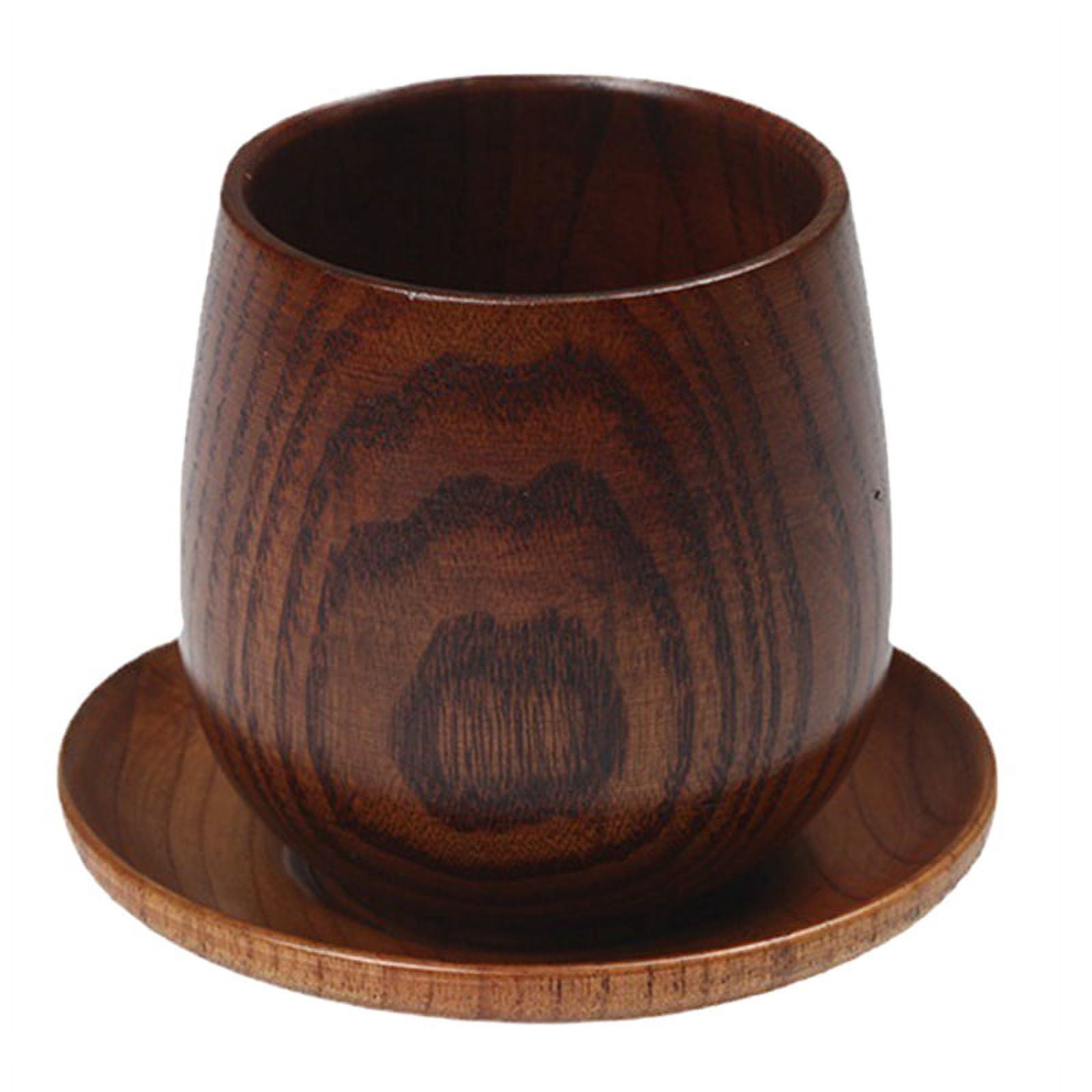 Japanese Style Log Cup Wooden Big Belly Cup Sake Solid Wood Retro ...