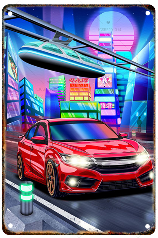 Japanese Style MK4 JDM Mazda Tin Painting Metal Signage Car Poster ...