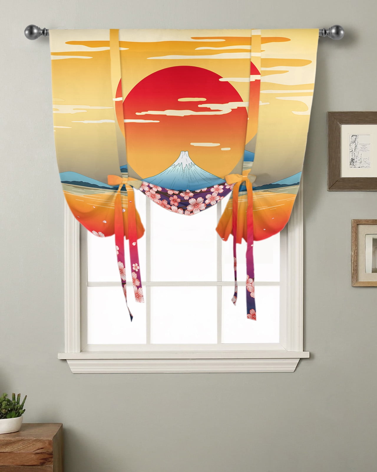 Japanese Style Mt. Fuji Sakura Cherry Blossom Kitchen Short Window ...