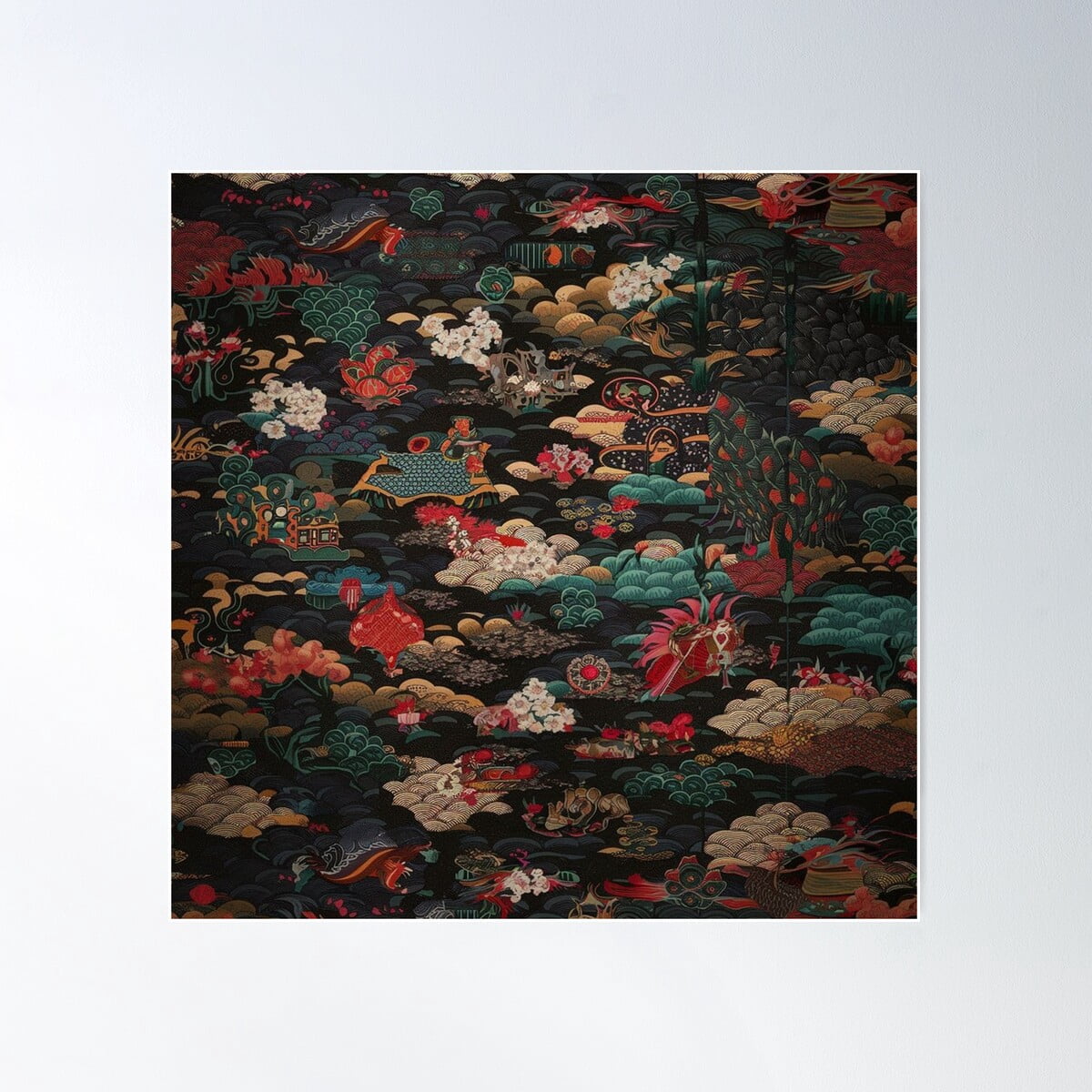 Japanese Style Poster Wall Art, Modern Wall Decor For Living Room ...