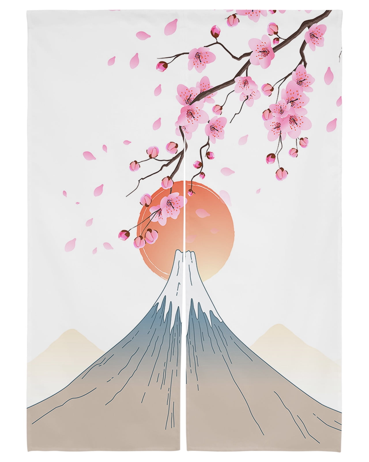 Japanese Style Sakura Japanese Door Curtain Partition Kitchen Doorway ...