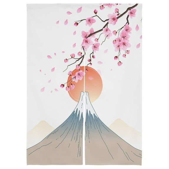 Japanese Style Sakura Japanese Door Curtain Partition Kitchen Doorway ...