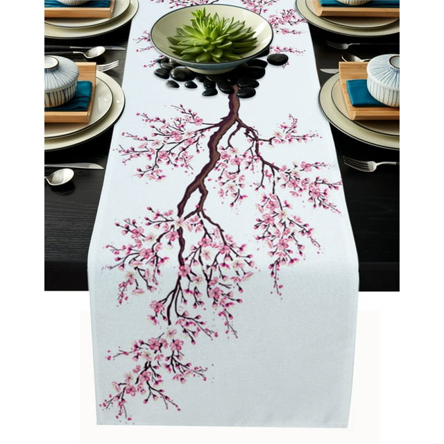 Japanese Style Sakura Table Runner ration Home r Dinner Table ration ...