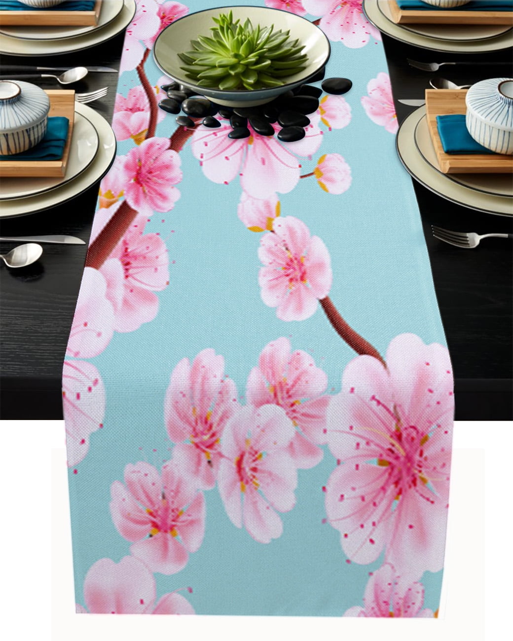 Japanese Style Sakura Table Runner ration Home r Dinner Table ration ...