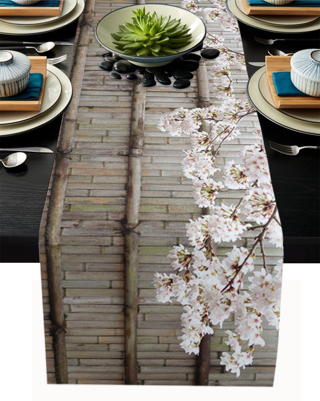 Japanese Style Sakura Table Runner ration Home r Dinner Table ration ...