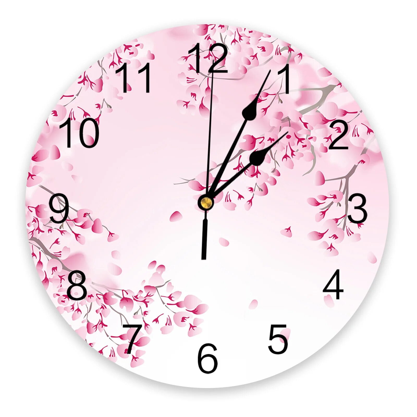 Japanese Style Sakura Texture Wall Clock Modern Design Living Room ...