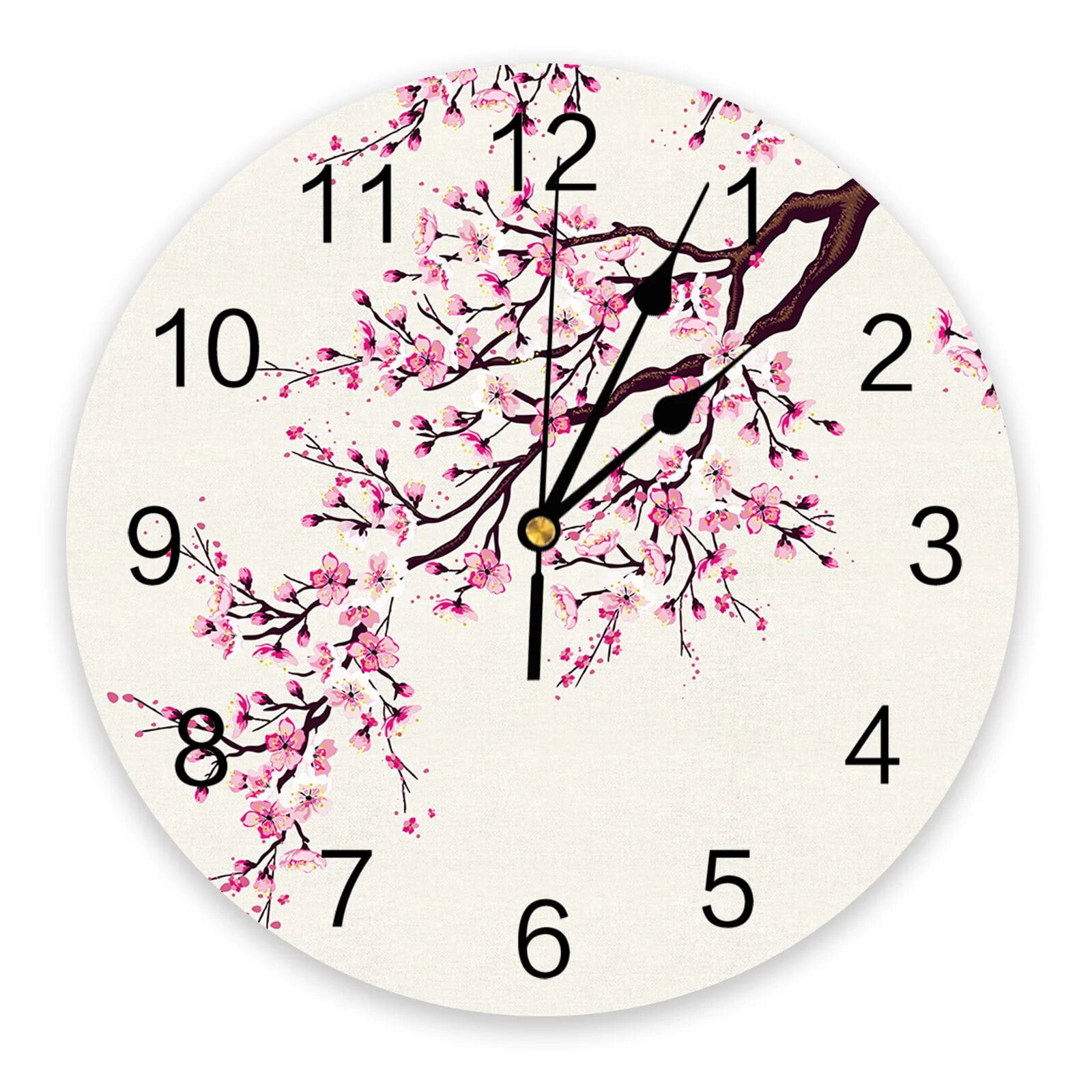 Japanese Style Sakura Wall Clock Modern Design Living Room Decoration ...