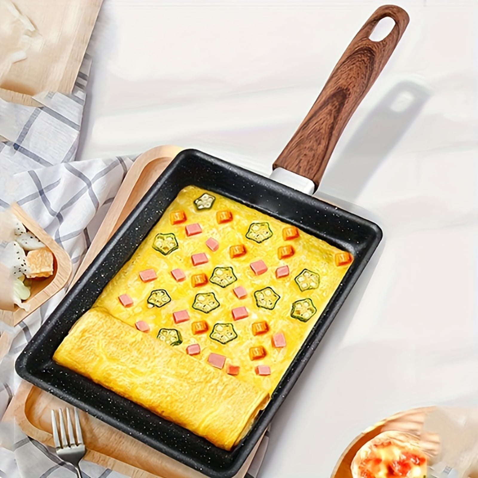 Japanese Style Tamako Frying Pan Rectangular Design With Deep Base To ...