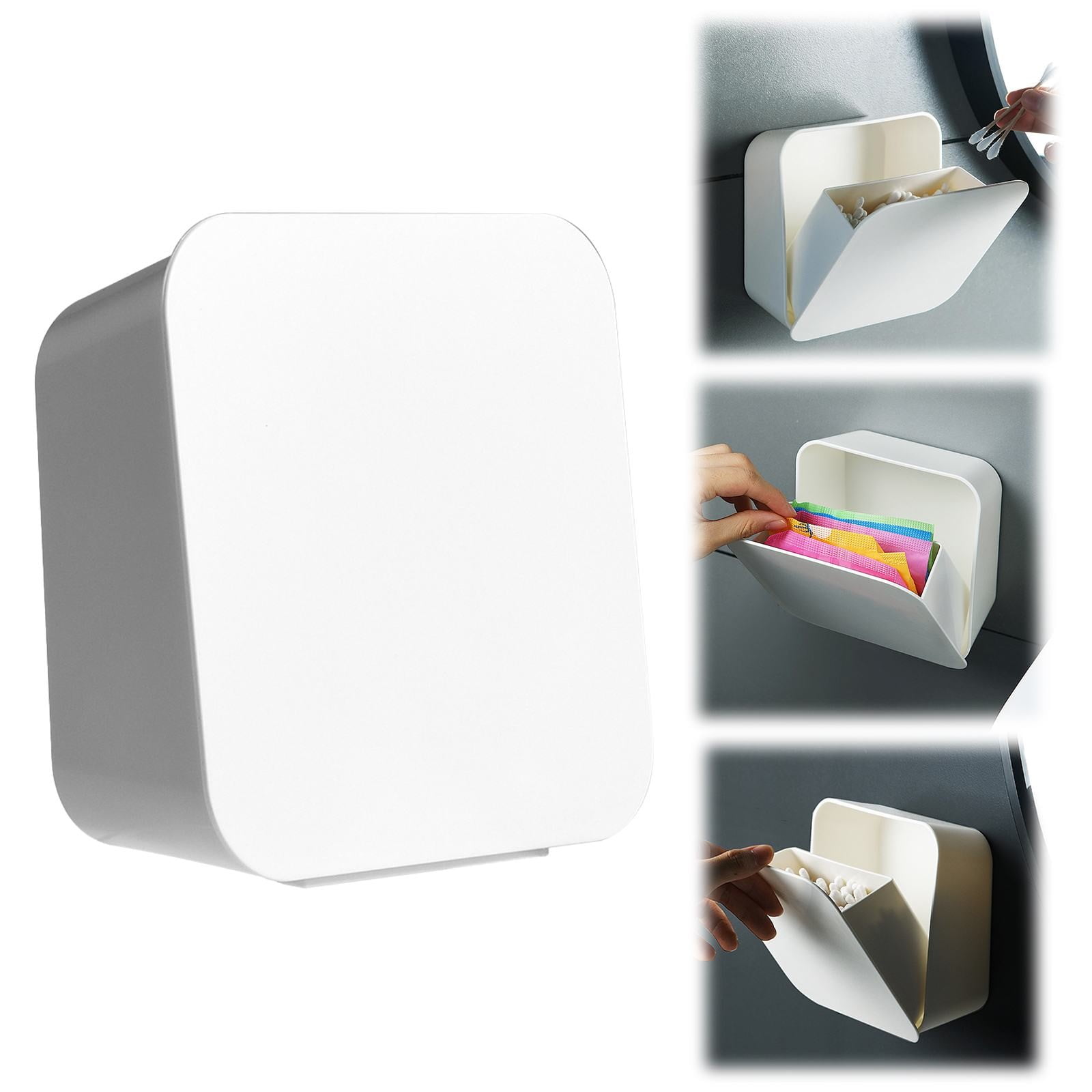 FIGHTY Japanese Style Wall Mounted Sealed Bathroom Storage Box Cotton ...