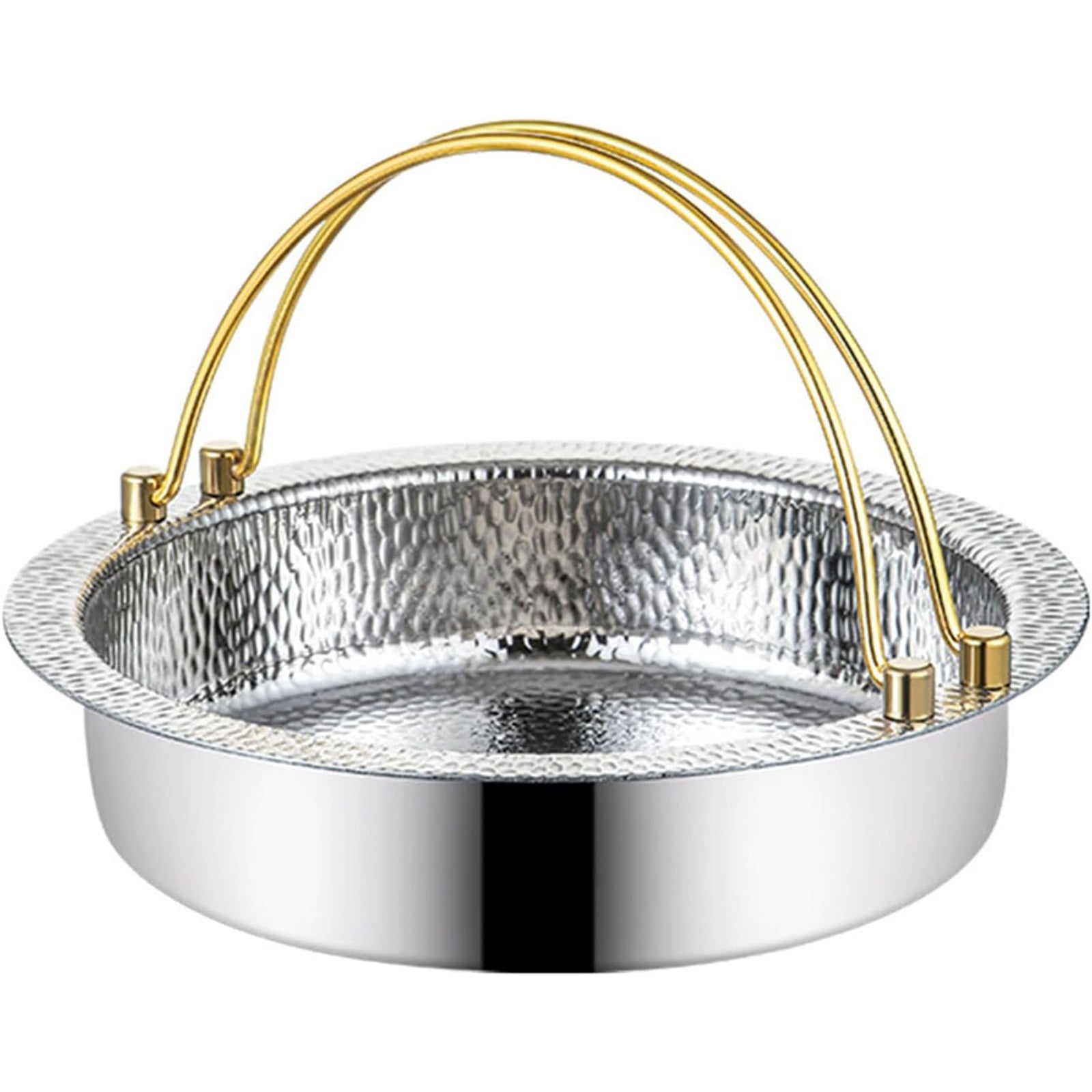 Japanese Sukiyaki Stainless Pan Commercial Hammered Shabu Shabu Pot ...