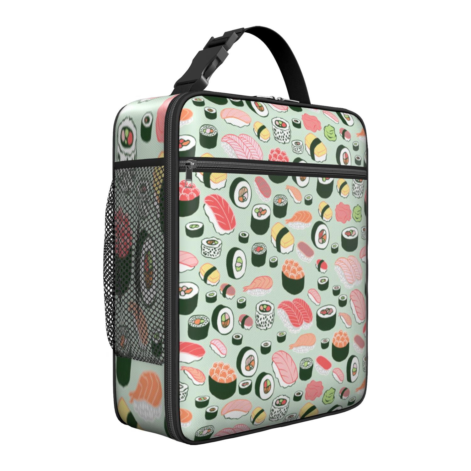 Japanese Sushi Food Insulated Lunch Tote – Cute Sushi Roll Pattern with ...
