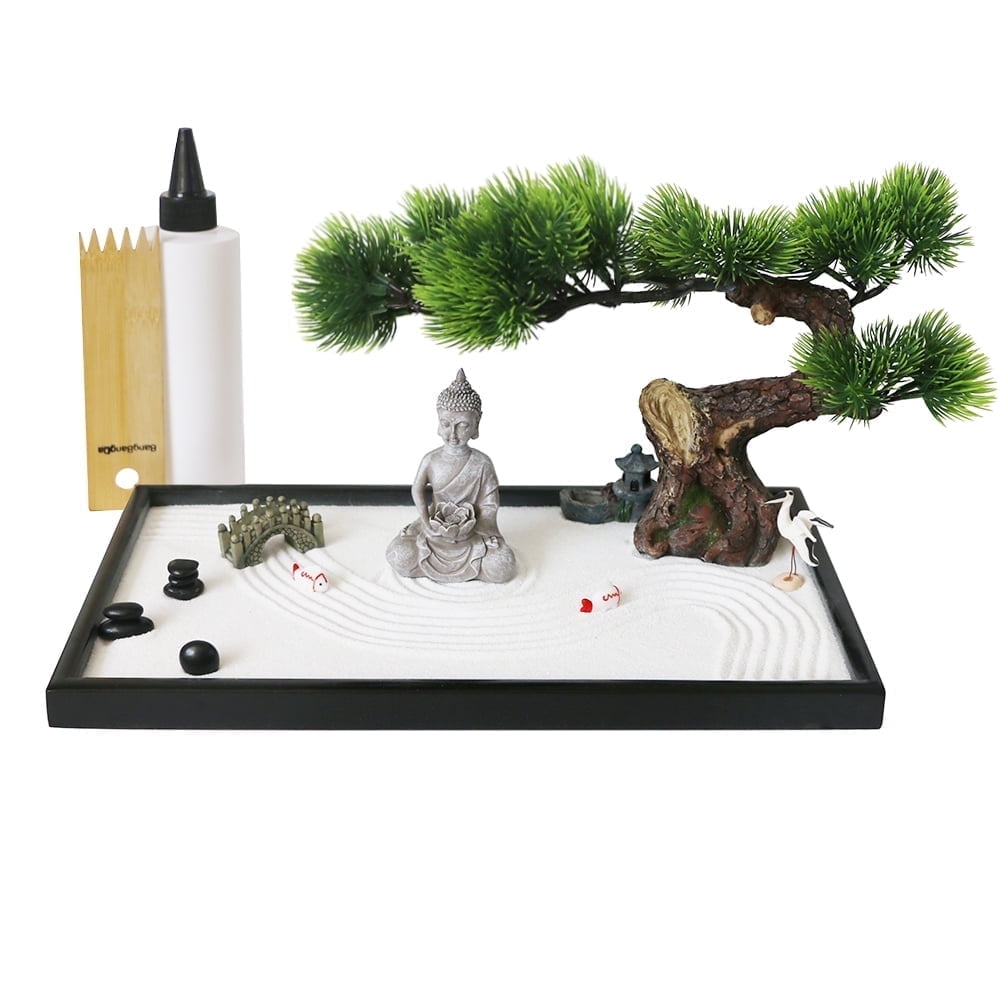 BangBangDa Japanese Tabletop Zen Garden Kit, 15 Items - Walmart.com