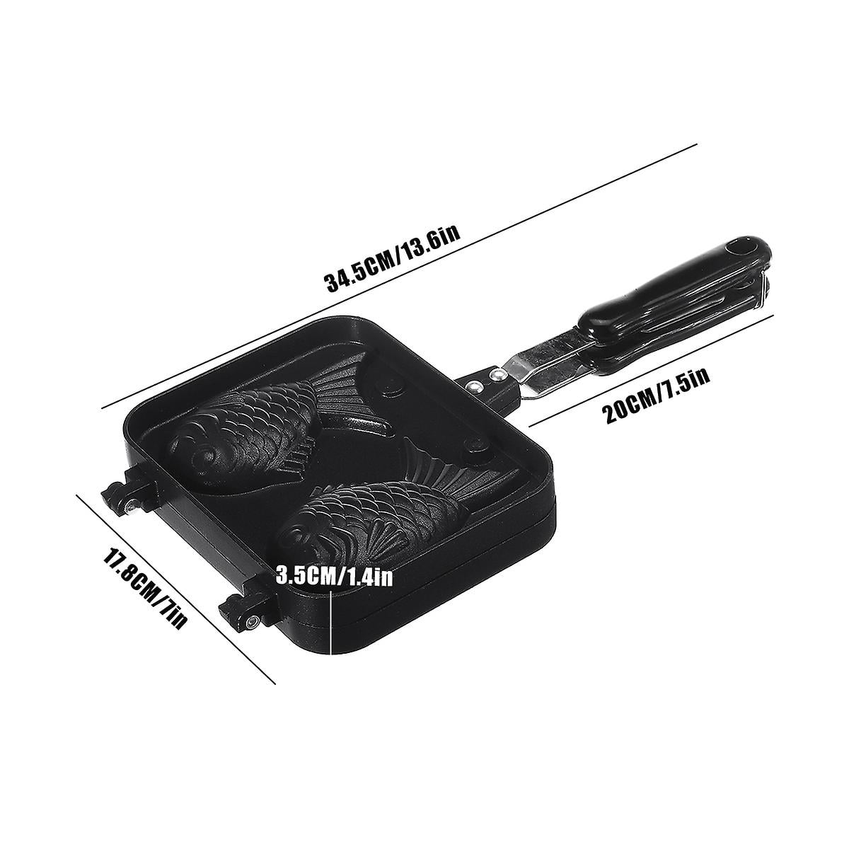 Japanese Taiyaki Fish Shaped Cake Waffle Maker Nonstick Pan Food Fryer ...