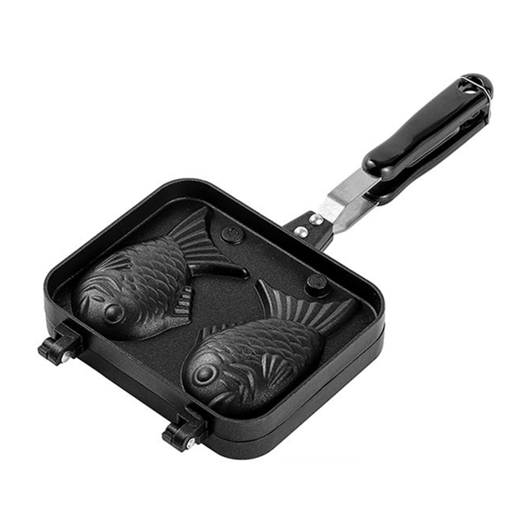 Japanese Taiyaki Waffle Maker Pans Nonstick Aluminum Fish Shaped Cake ...