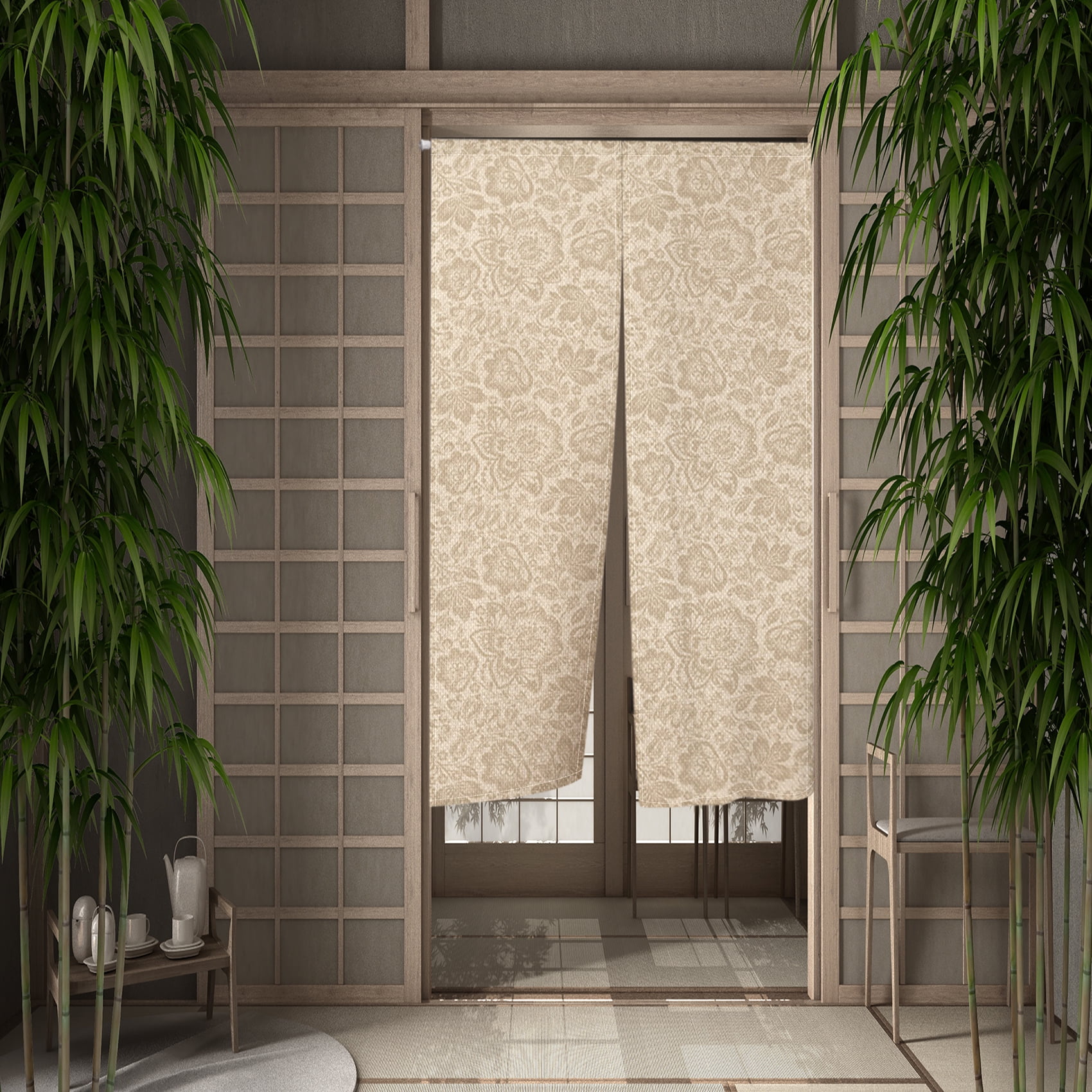 Japanese Texture Door Curtain Dining Door Partition Curtain Drape ...