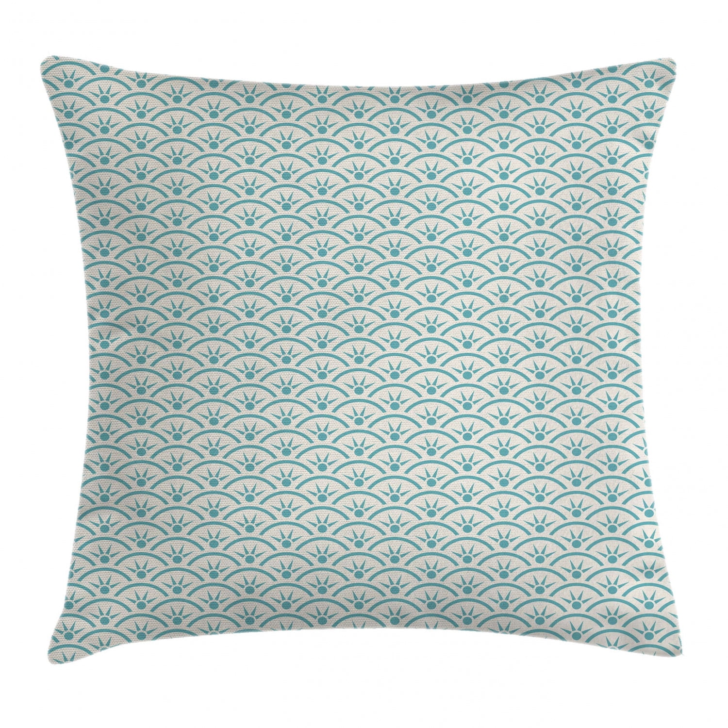 Japanese Throw Pillow Cushion Cover, Asian Ethnic Ocean Illustration ...