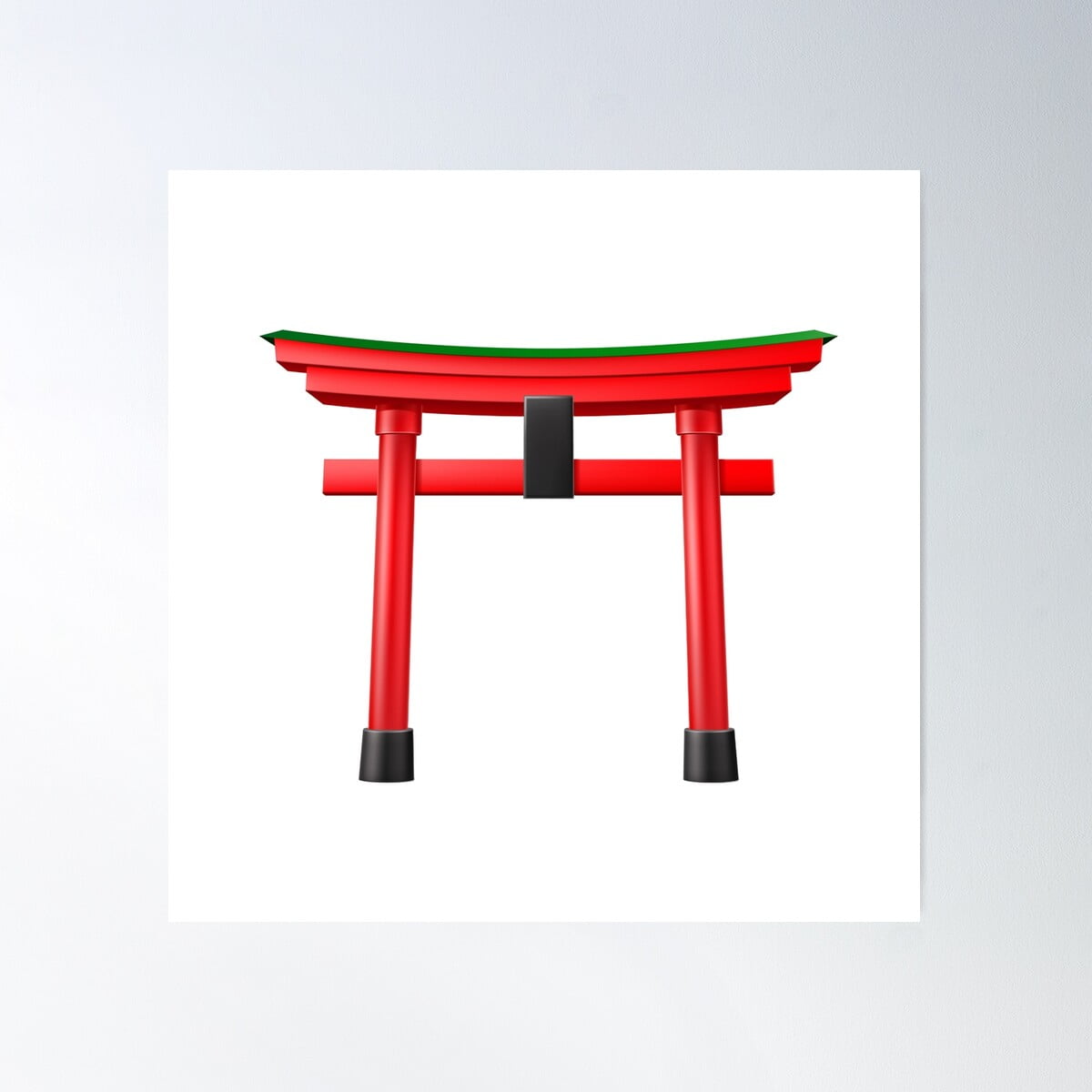 Japanese Torii Gate Poster Wall Art, Modern Wall Decor For Living Room ...