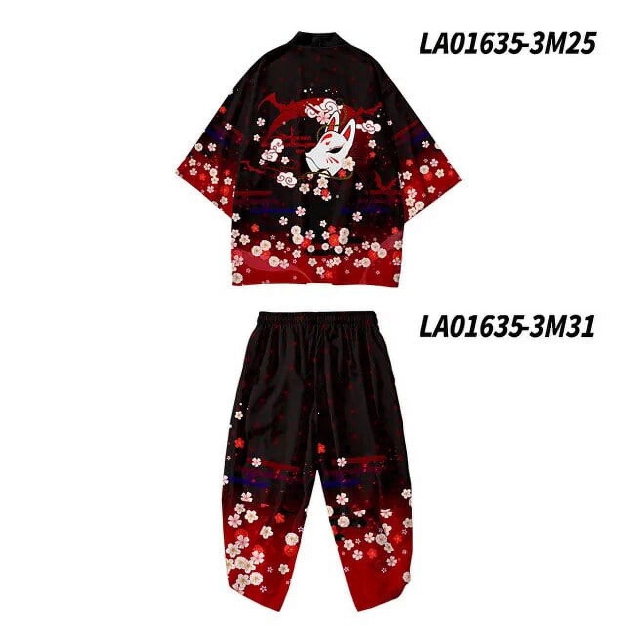 Japanese Traditional Clothing Kimono Pants Men Retro Yukata Asian ...