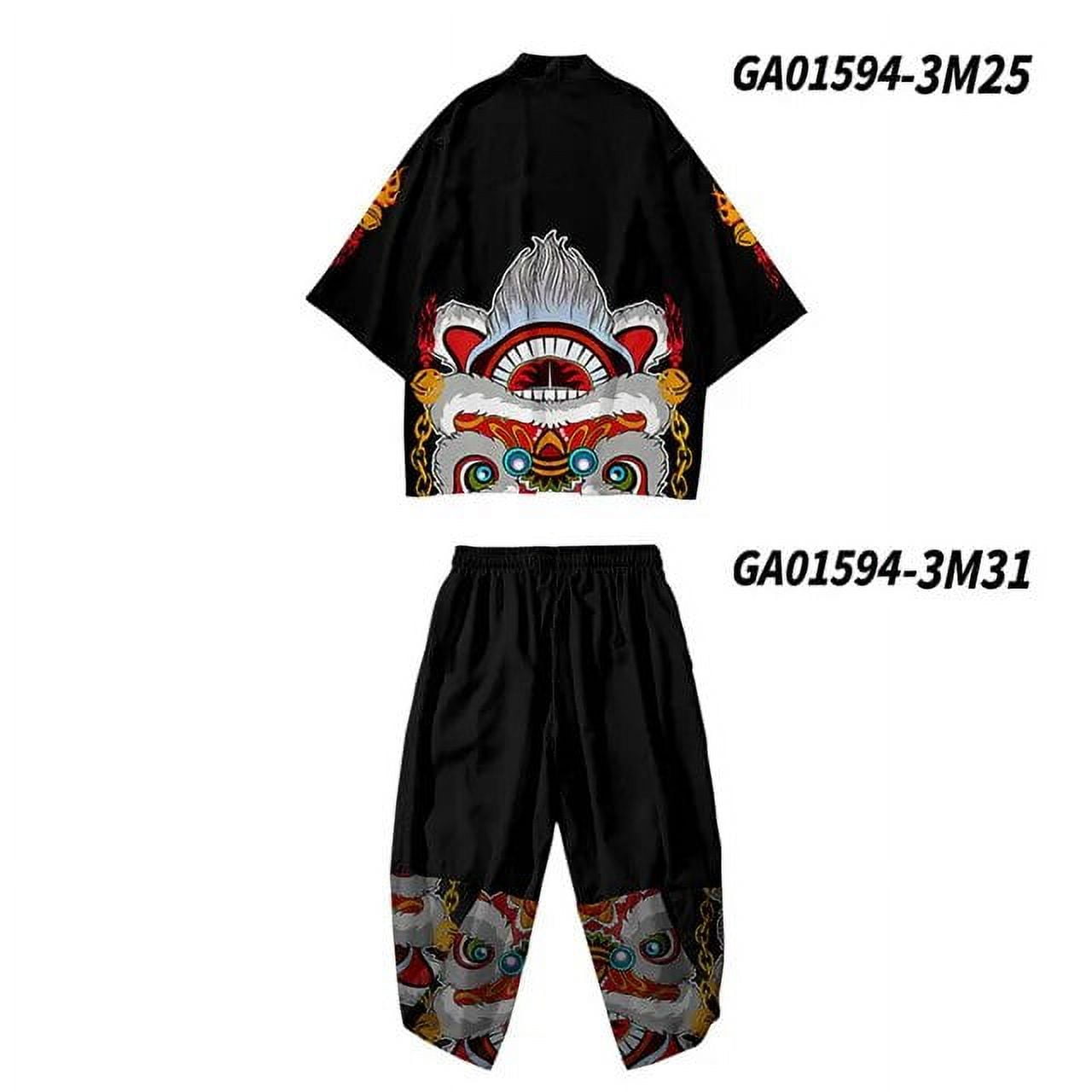 Japanese Traditional Clothing Kimono Pants Men Retro Yukata Asian ...