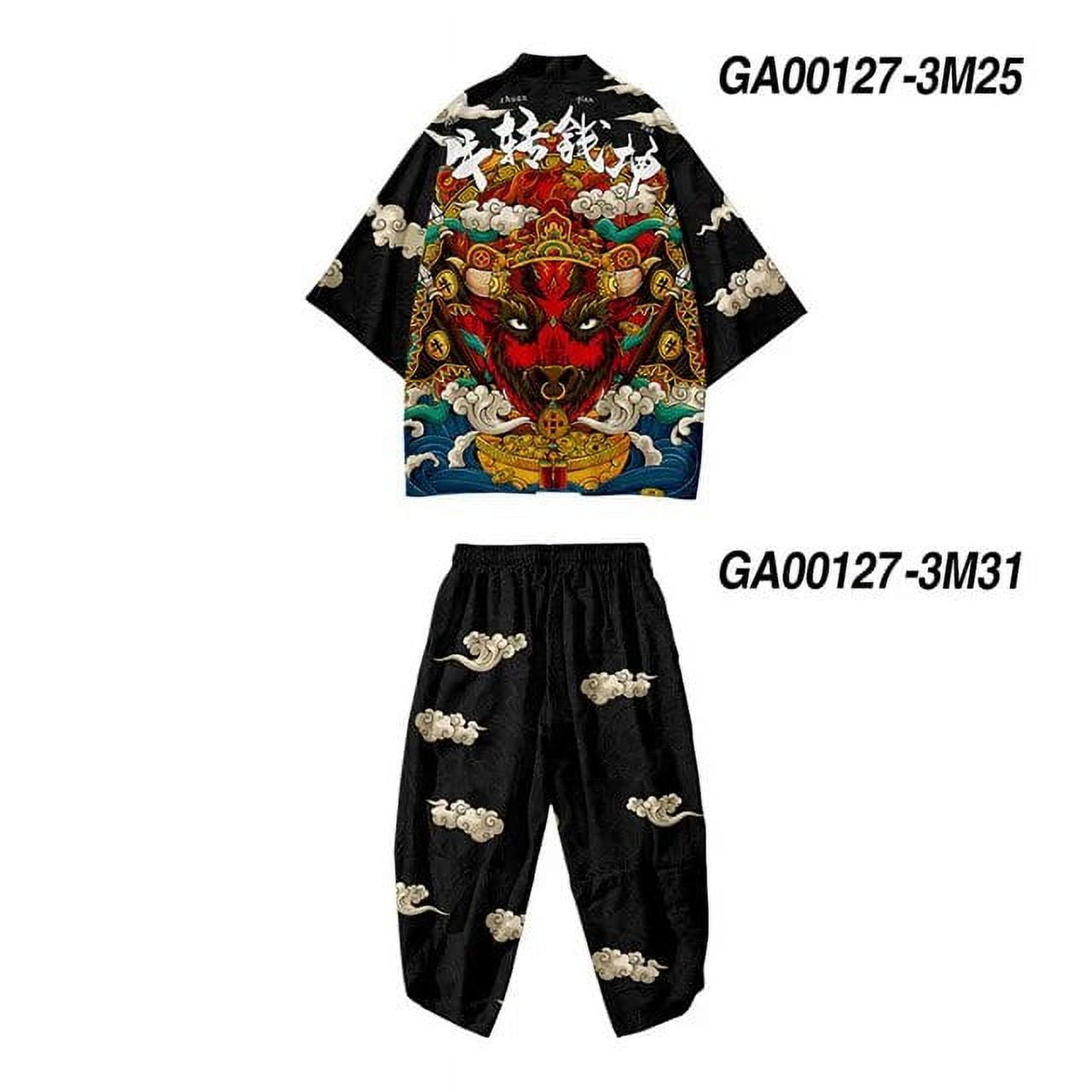 Japanese Traditional Clothing Kimono Pants Men Retro Yukata Asian ...