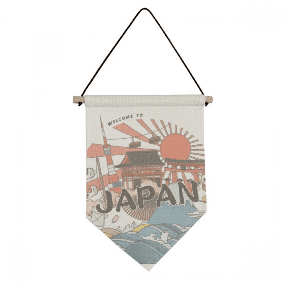Japanese Traditional Edo Culture Housing Canvas Flag Hanging Wall Art ...