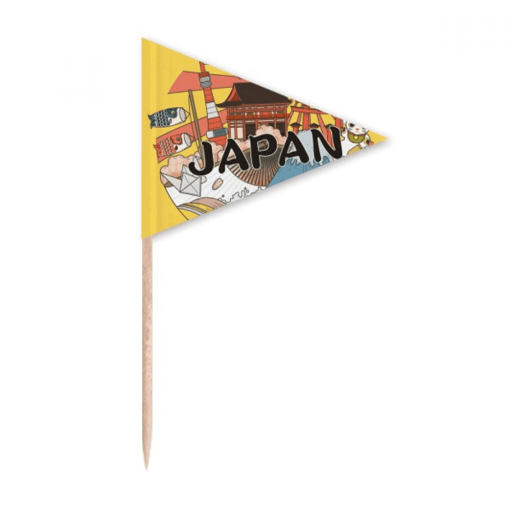 Japanese Traditional Edo Culture Housing Toothpick Triangle Cupcake ...
