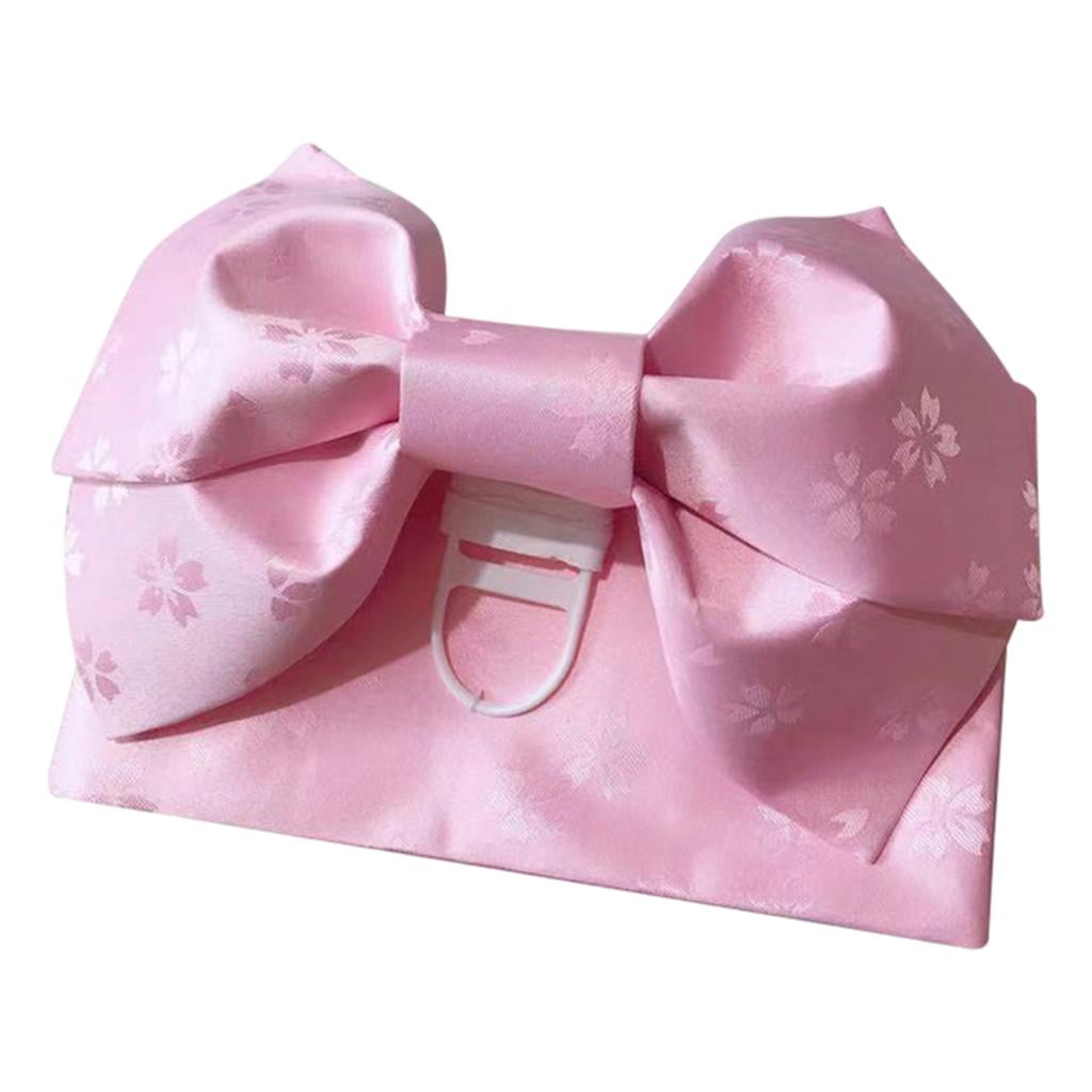 Japanese Traditional Sakura Jacquard Weave Bow Tsukuri OBI Kimono Sash ...
